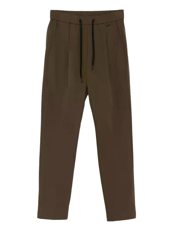 Herno Pleated Drawstring Trousers - Brown