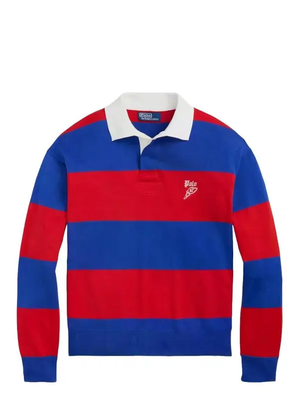 Polo Ralph Lauren Striped Rugby Polo Shirt - Blue