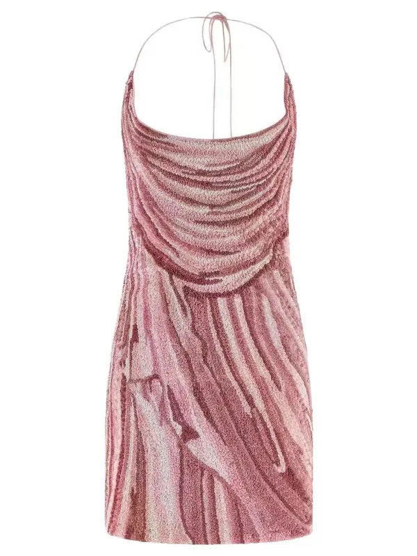 Balmain Halterneck Mini Dress - Pink