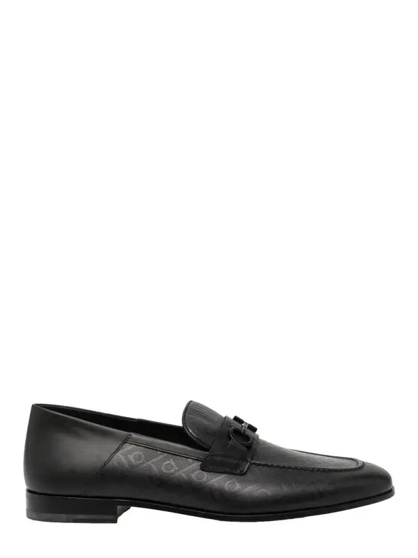 FERRAGAMO Gancini Ornament Loafers - Black