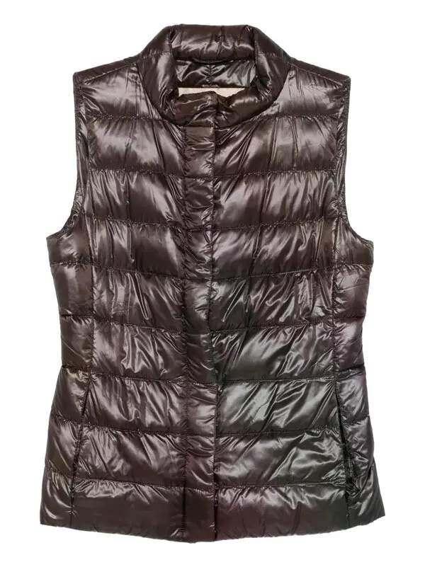 Herno Quilted Sleeveless Vest - Brown