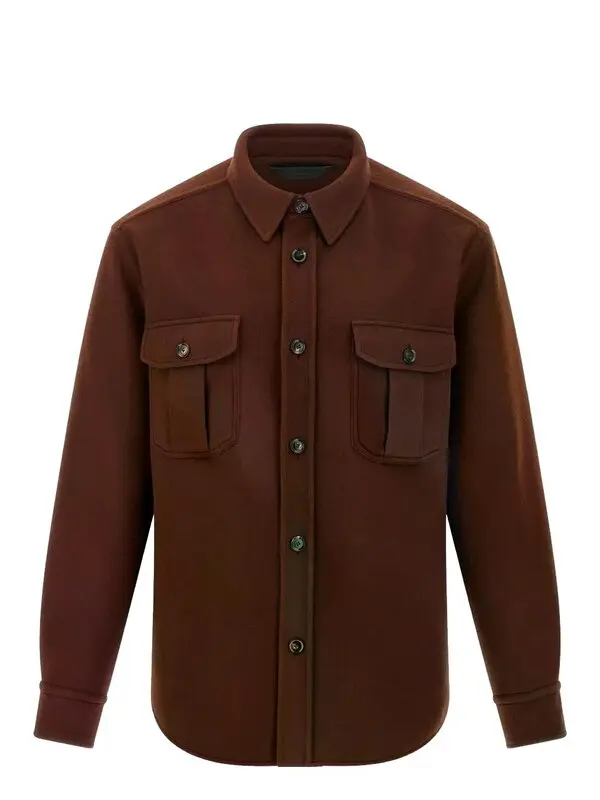 Brioni Button-cuffed Shirt Jacket - Brown
