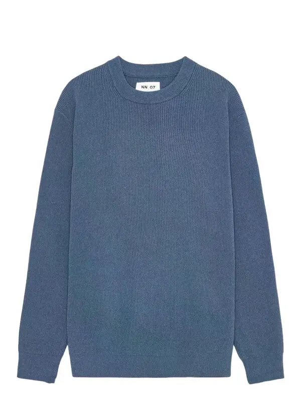 Nn07 Ribbed Crew-neck Sweater - Blue