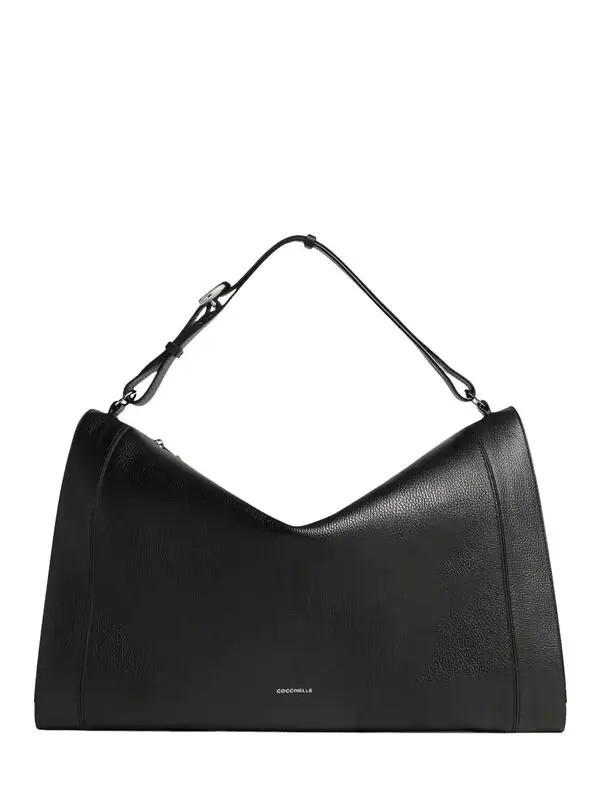 COCCINELLE Elinor Large Leather Shoulder Bag - Black