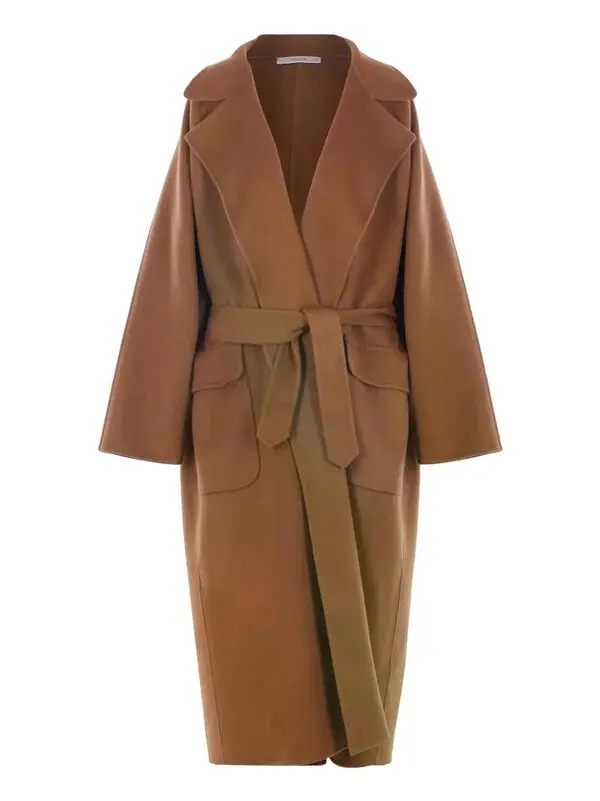 Dusan Belted Cashmere Coat - Brown