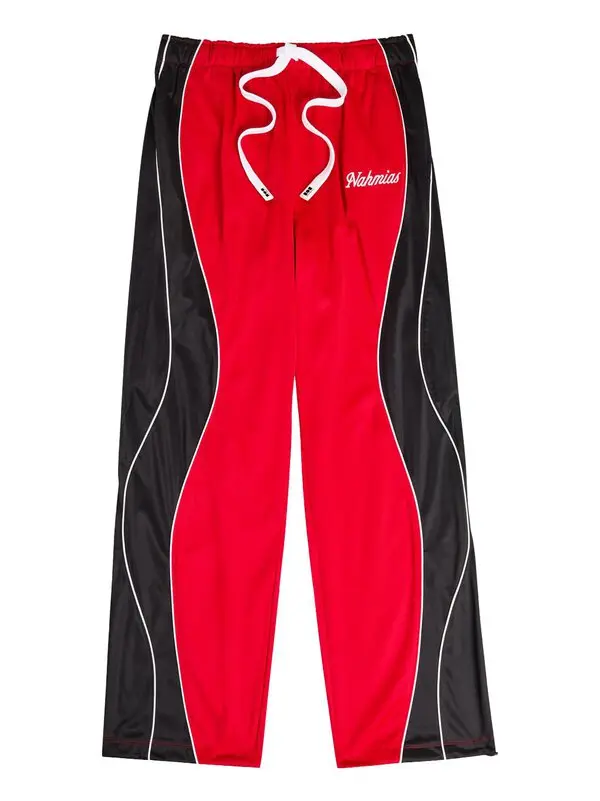 NAHMIAS Ollie Logo Panelled Jersey Track Pants - Red