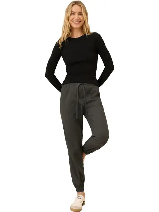 PACT Perfect Rib Long Sleeve Tee - Black
