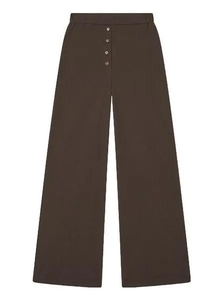 VIR VITA Pointelle Lounge Pant - Espresso
