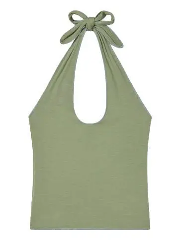 VIR VITA Pauline Halter Top - Sage
