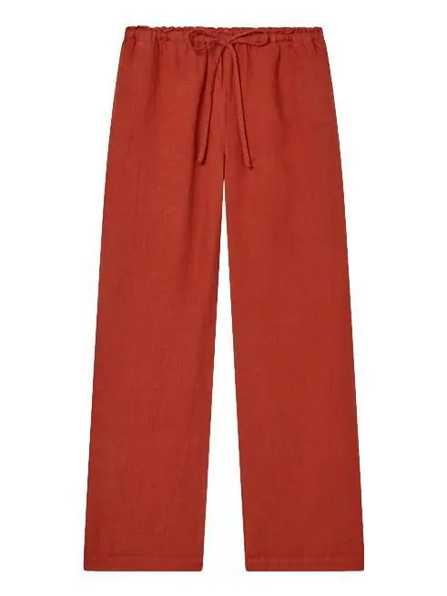 VIR VITA Delphine Linen Pant - Apple Red