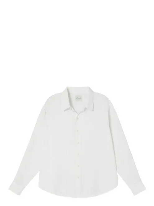 VIR VITA Cecile Oversized Linen Shirt - White