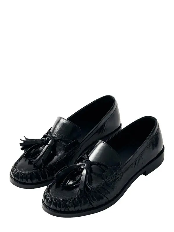 ALOHAS Marietta Tassel Loafer - Black