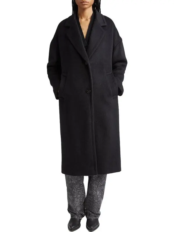 Golden Goose Wool-blend Cocoon Coat - Black