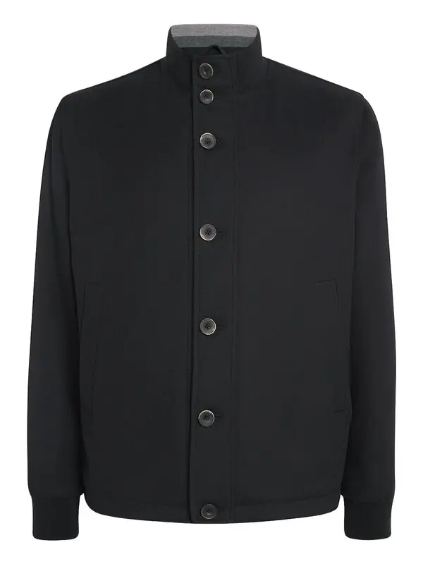 Herno Water-repellent Silk-cashmere Hybrid Jacket - Black