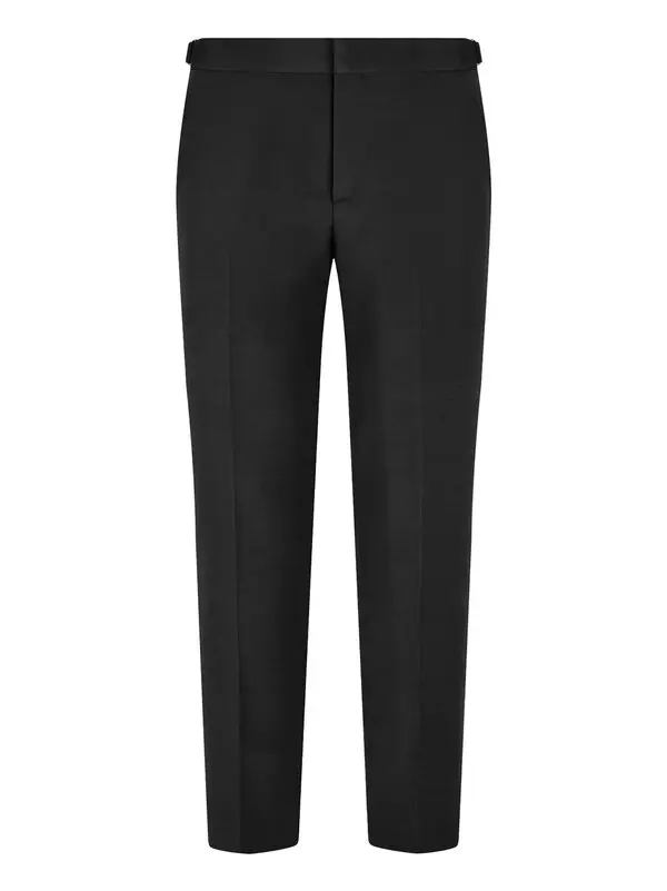 TOM FORD Wool-silk Dyllan Tailored Trousers - Black