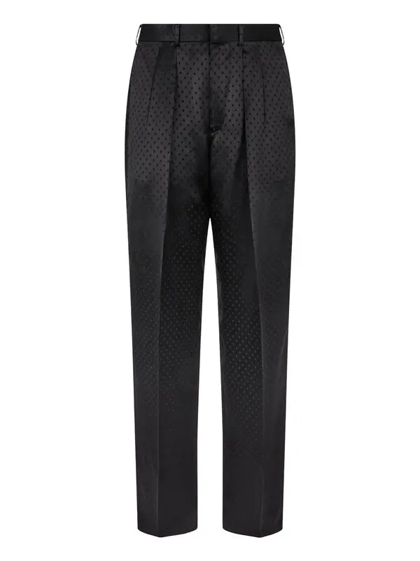 TOM FORD Silk-blend Wide-leg Trousers - Black