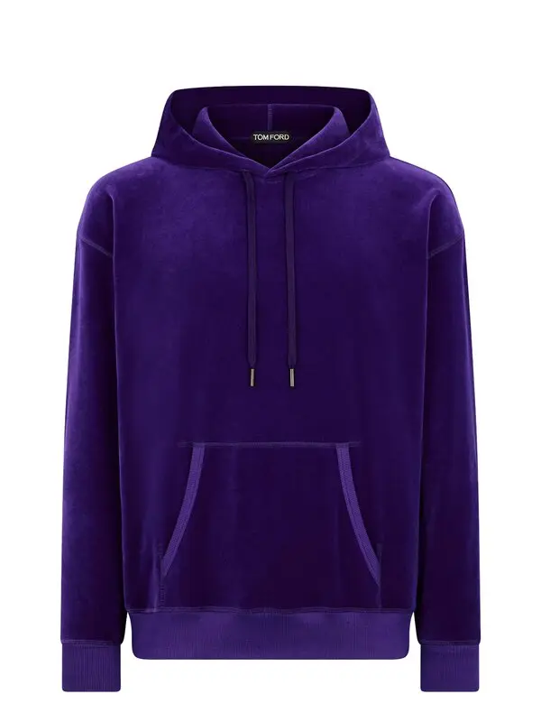 TOM FORD Velour Hoodie - Purple