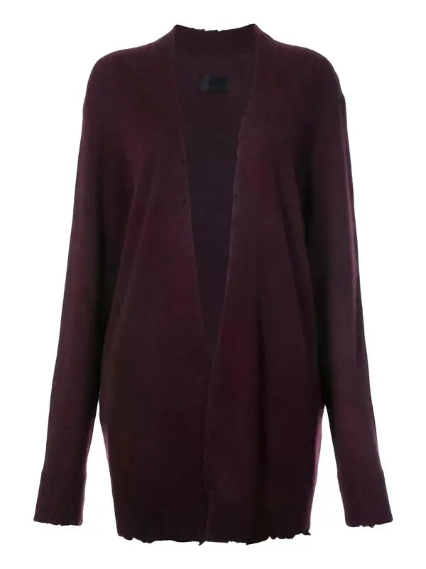RtA Long Serge Cashmere Cardigan - Red