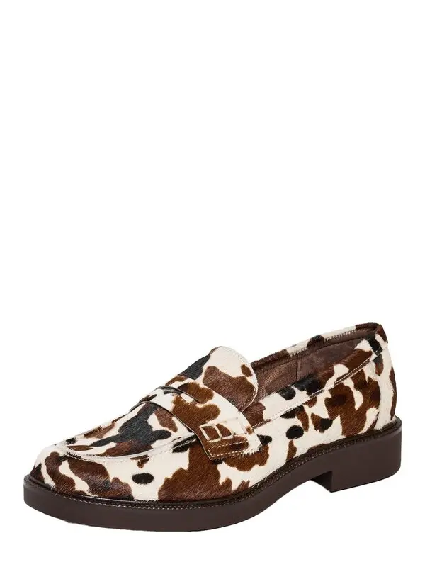 Dolce Vita Tiggy Haircalf Loafers - Cocoa Calf Hair