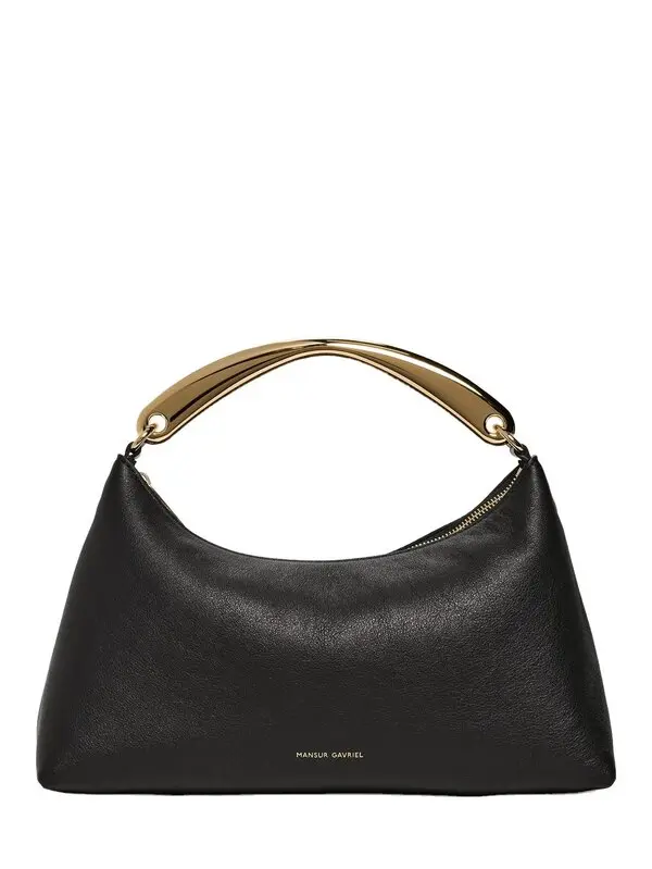 MANSUR GAVRIEL Metal Handle Rhea Bag - Black
