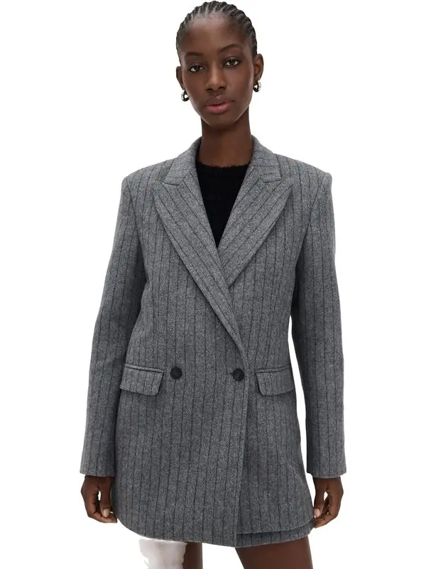 IRO PARIS Nimi Striped Blazer - Grey