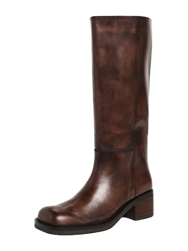 Free People Dana Distressed Boots - Cognac
