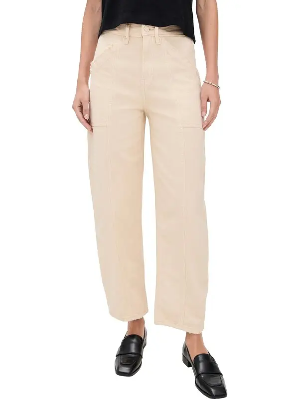 Good American Cropped Barrel Pants - Canvas