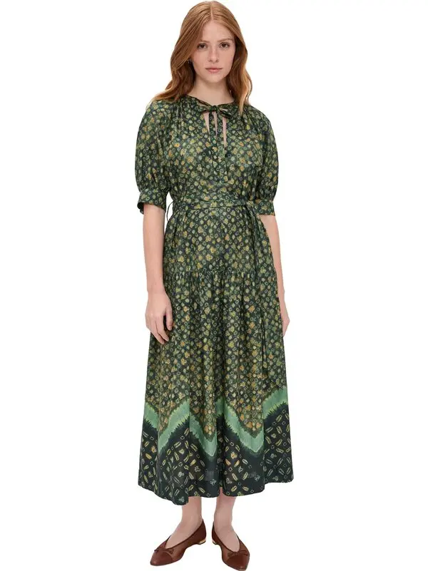 O.P.T Aksoy Midi Dress - Green Floral