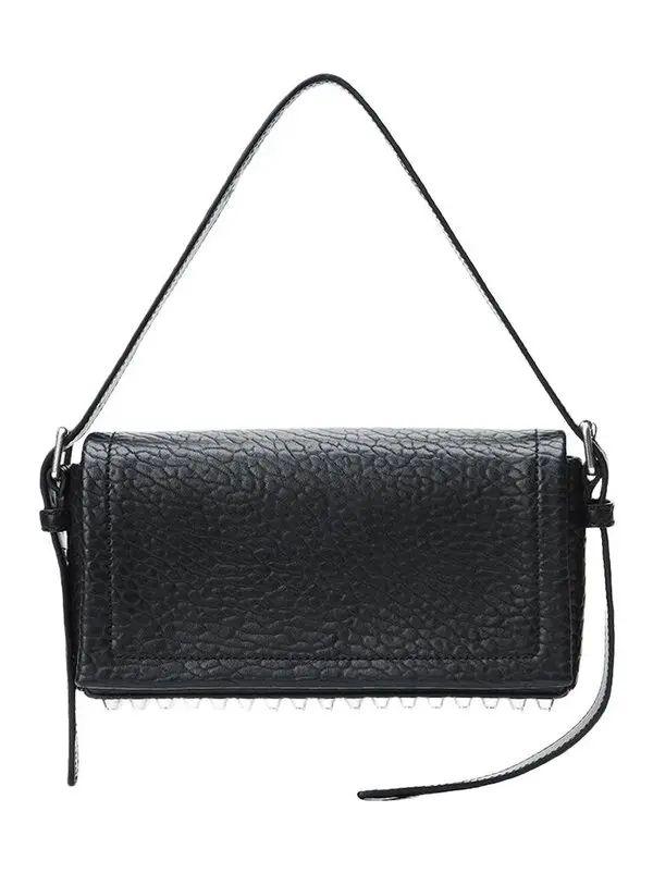 Alexander Wang Ricco Crushed Slim Flap Bag - Black
