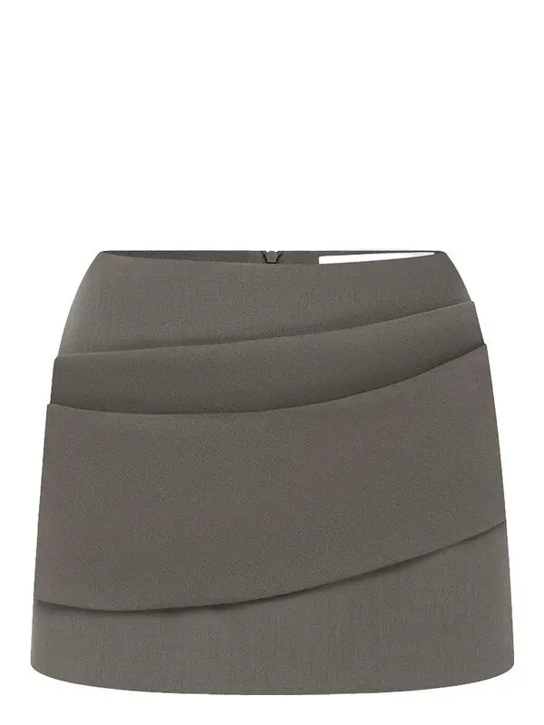 Alex Perry Low Rise Mini Skirt - Grey