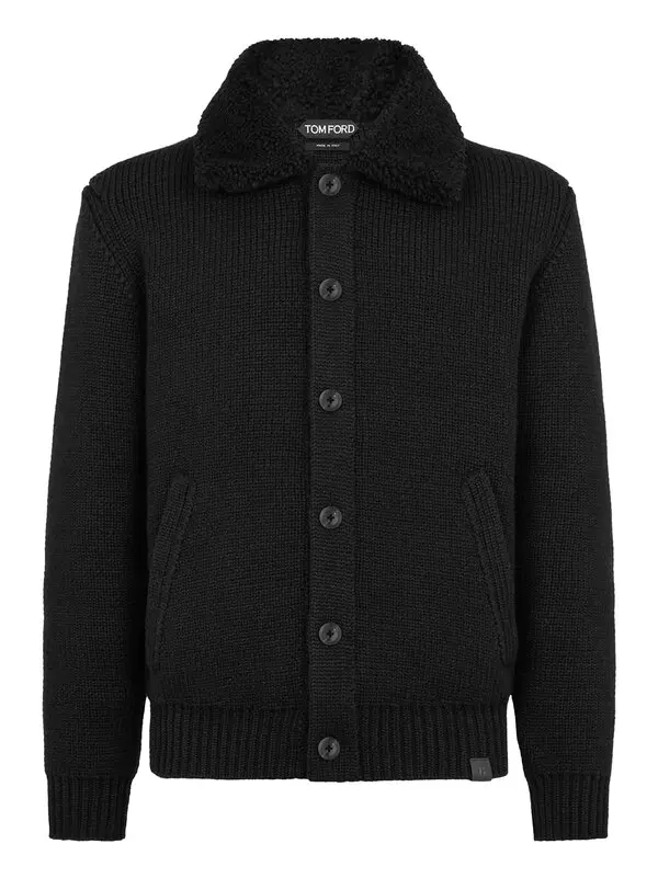 TOM FORD Cashmere Collared Jacket - Black