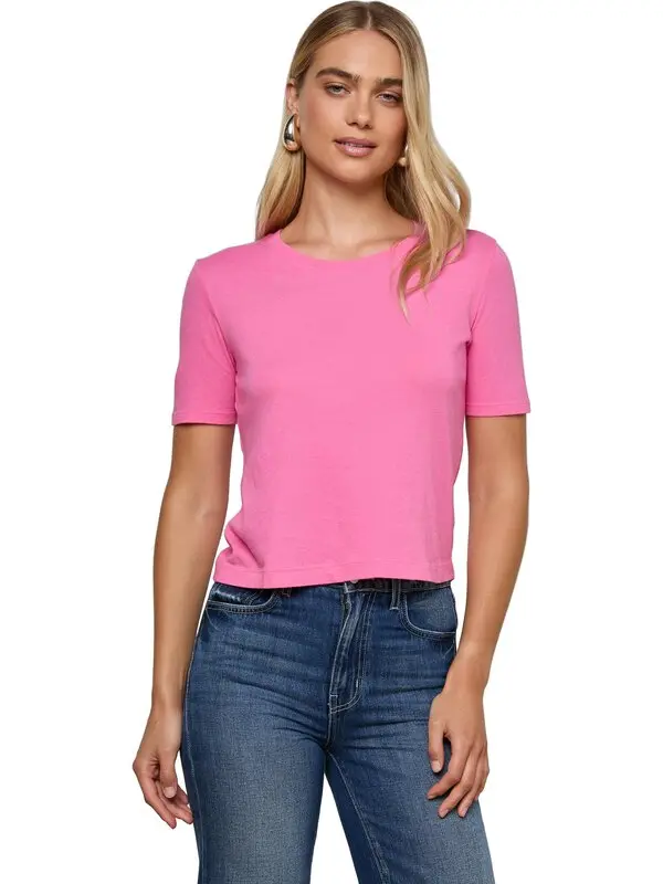 L'Agence Stormy Cotton T-shirt - Pinktober