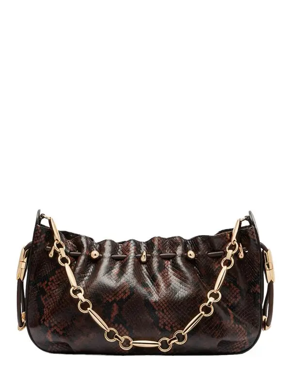 Zimmermann Halcyon Snake-effect Leather Shoulder Bag - Brown