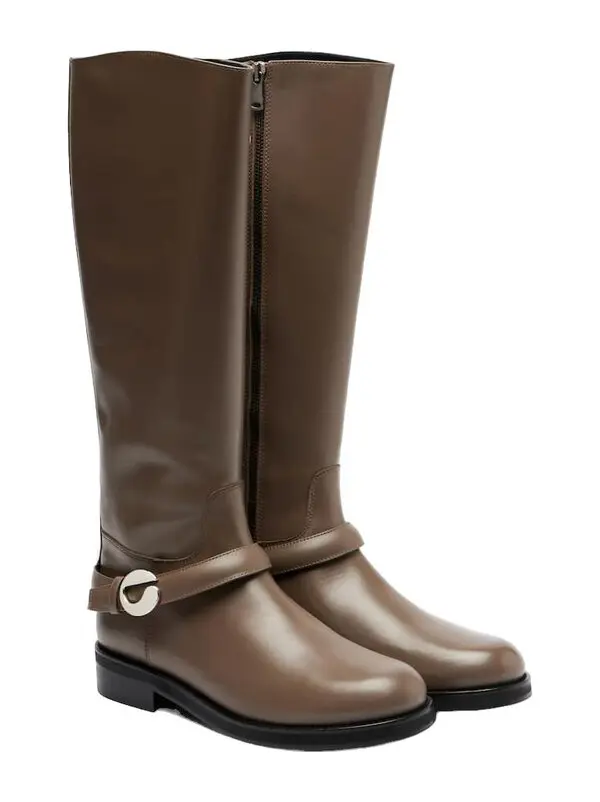 Coperni Cavalier Leather Knee-high Boots - Brown