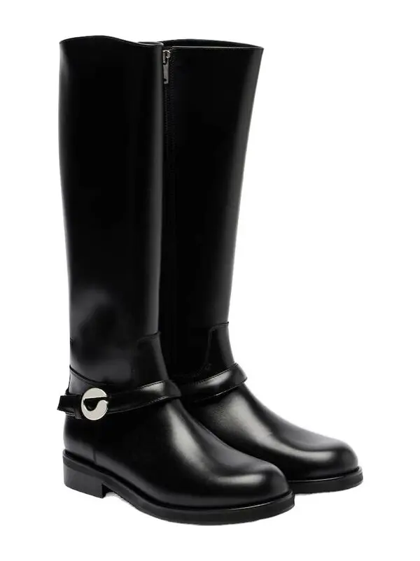 Coperni Cavalier Leather Knee-high Boots - Black