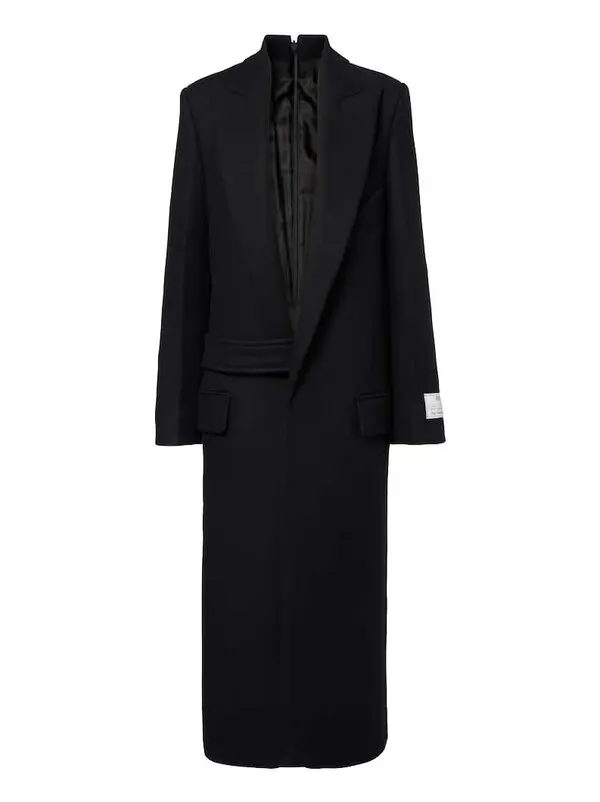 Victoria Beckham Single-breasted Wool-blend Coat - Black