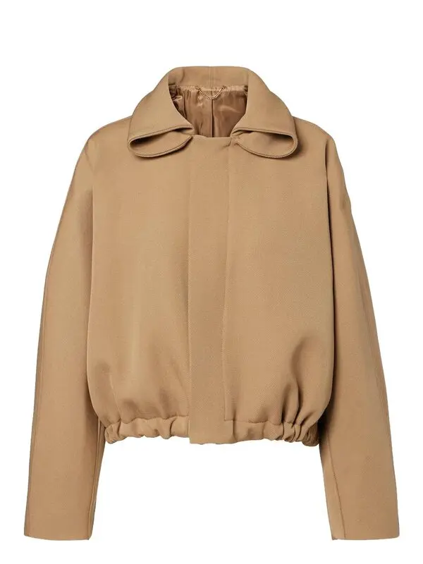 Victoria Beckham Oversized Virgin Wool Jacket - Beige