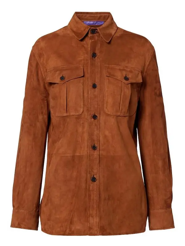 Ralph Lauren Landry Suede Shirt - Brown