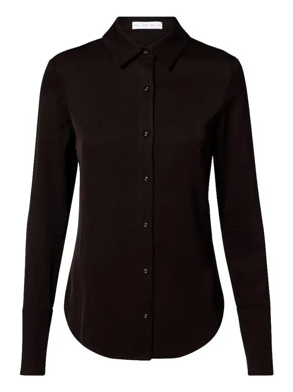 Proenza Schouler White Label Maddi Twill Shirt - Brown