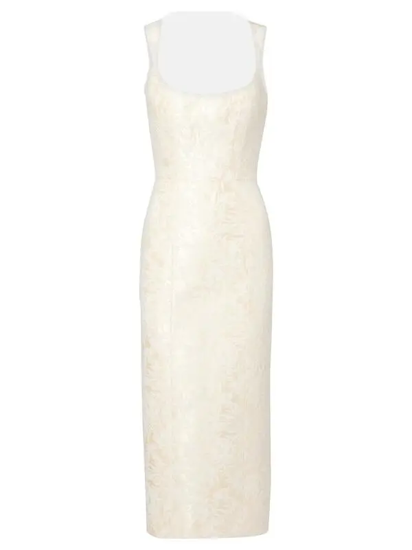 MARKARIAN Numa Velvet Midi Dress - Yellow
