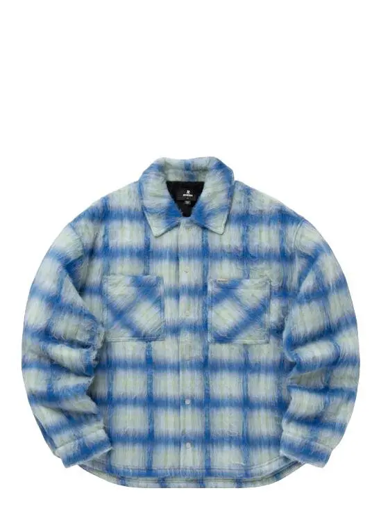 REPRESENT Textured Wool Overshirt - Electric Blue