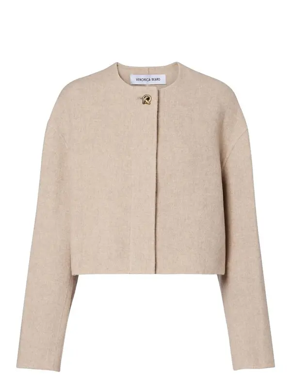 Veronica Beard Philips Wool And Cashmere-blend Jacket - Beige
