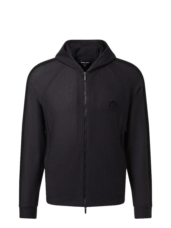 Giorgio Armani Zip-up Hoodie - Black