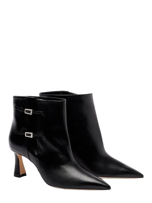 MALONE SOULIERS Norma 70 Leather Ankle Boots - Black