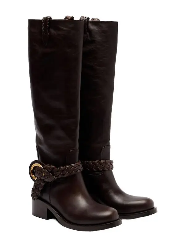 Zimmermann Helix 40 Leather Knee-high Boots - Brown