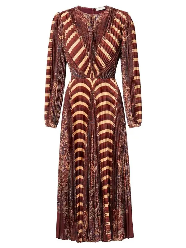Ulla Johnson Sarai Pleated Midi Dress - Brown