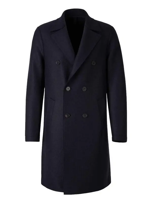 Harris Wharf London Long Wool Coat - Midnight Blue