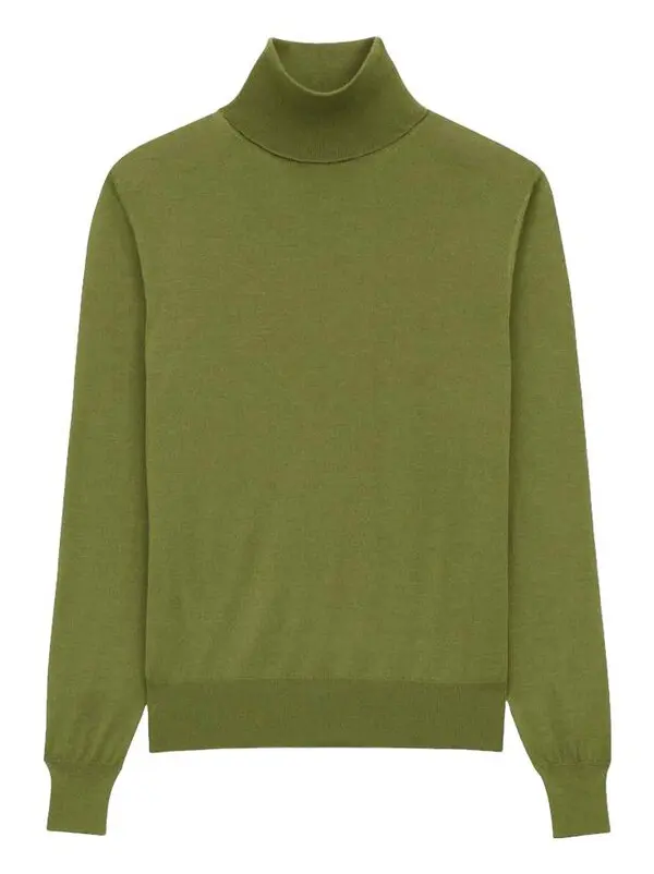 Saint Laurent Turned Collar Sweater - Green