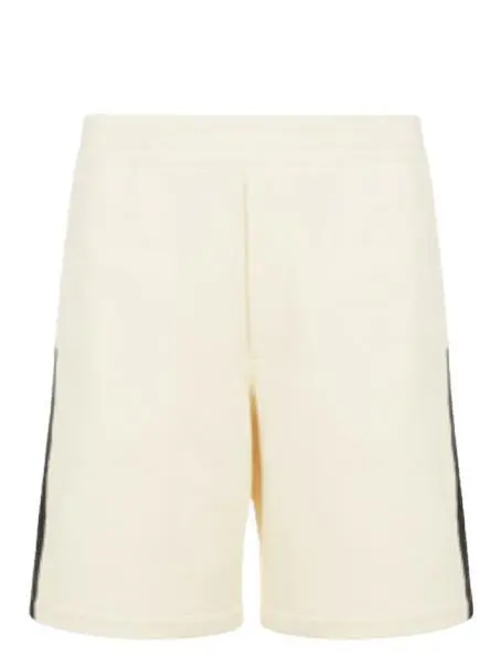 Alexander McQueen Straight Leg Stripe Track Shorts - White