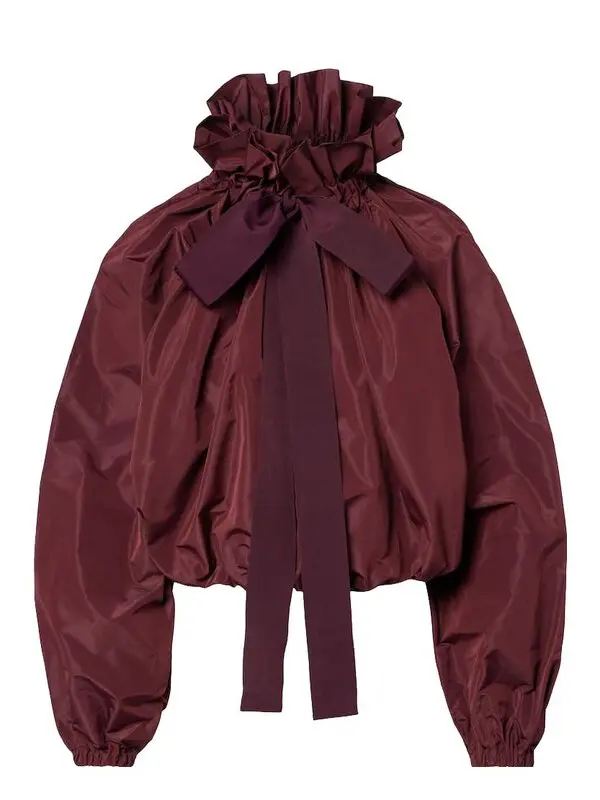 Patou Iconic Bow-detail Blouse - Burgundy